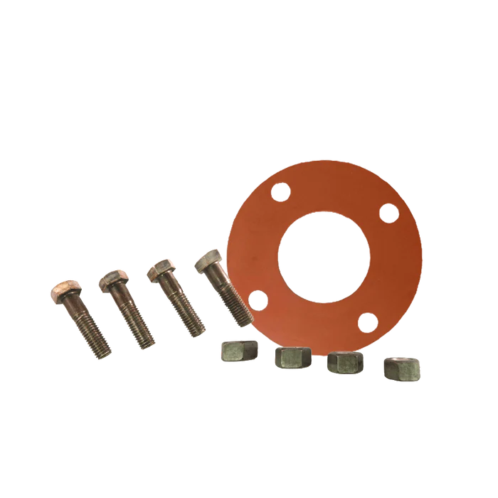 Gasket Flange Pack w/ Red Rubber Gaskets 1/8'' and ZINC PLATED Hardwar ...
